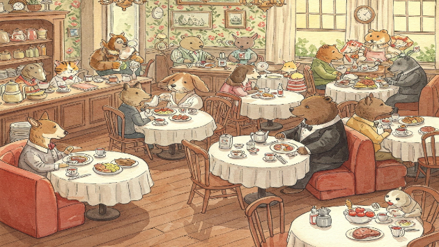 心温まるアニマルレストラン：水彩画で描く癒やしの空間｜artmakers｜coconalaブログ